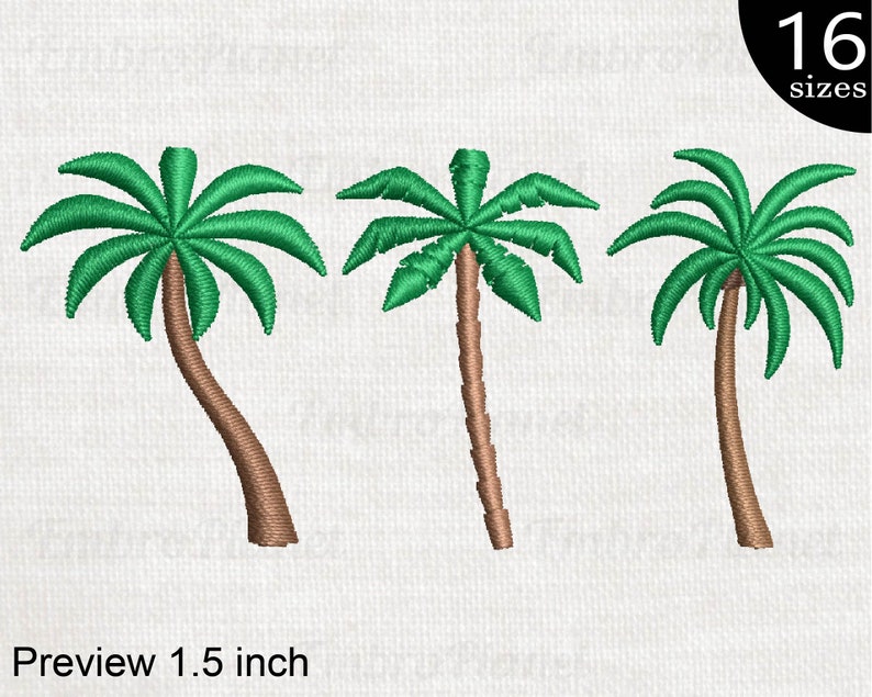 Palm Trees Designs for Embroidery Machine Instant Download - Etsy