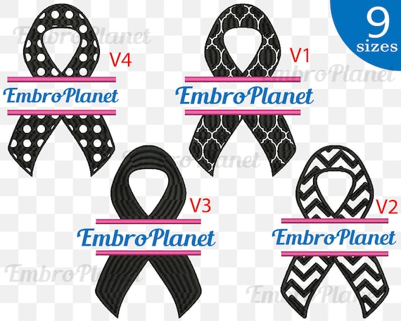 Split Ribbons Satin Stitch Designs for Embroidery Machine | Etsy