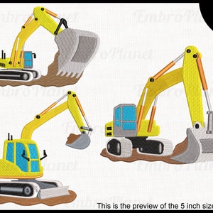 Digging Excavators - Designs for Embroidery Machine Instant Download ...