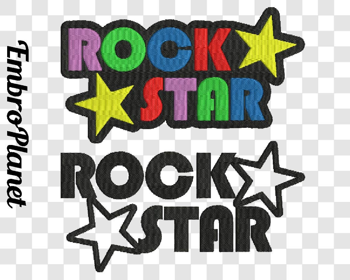 Rock Star Signs Designs for Embroidery Machine Digital | Etsy