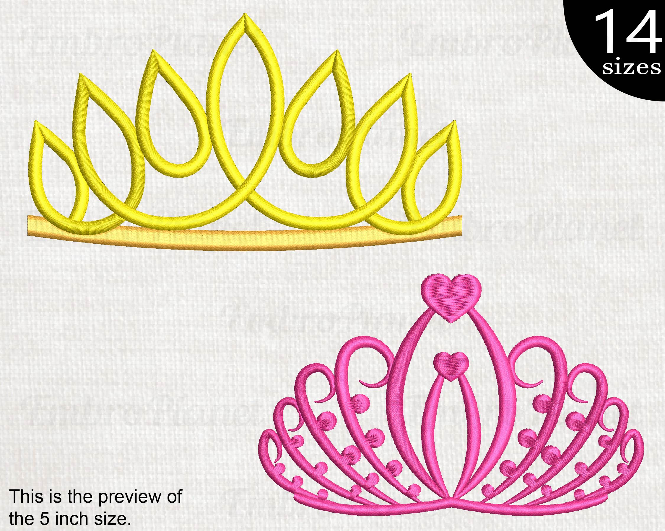 Ballet Tiara Embroidery Design – Instant Download (14 Sizes) - Etsy
