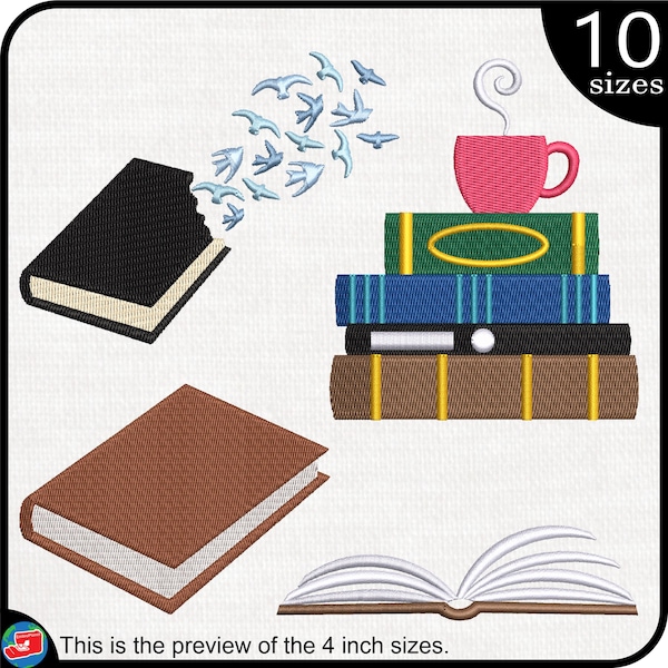 Open Book Applique - Etsy