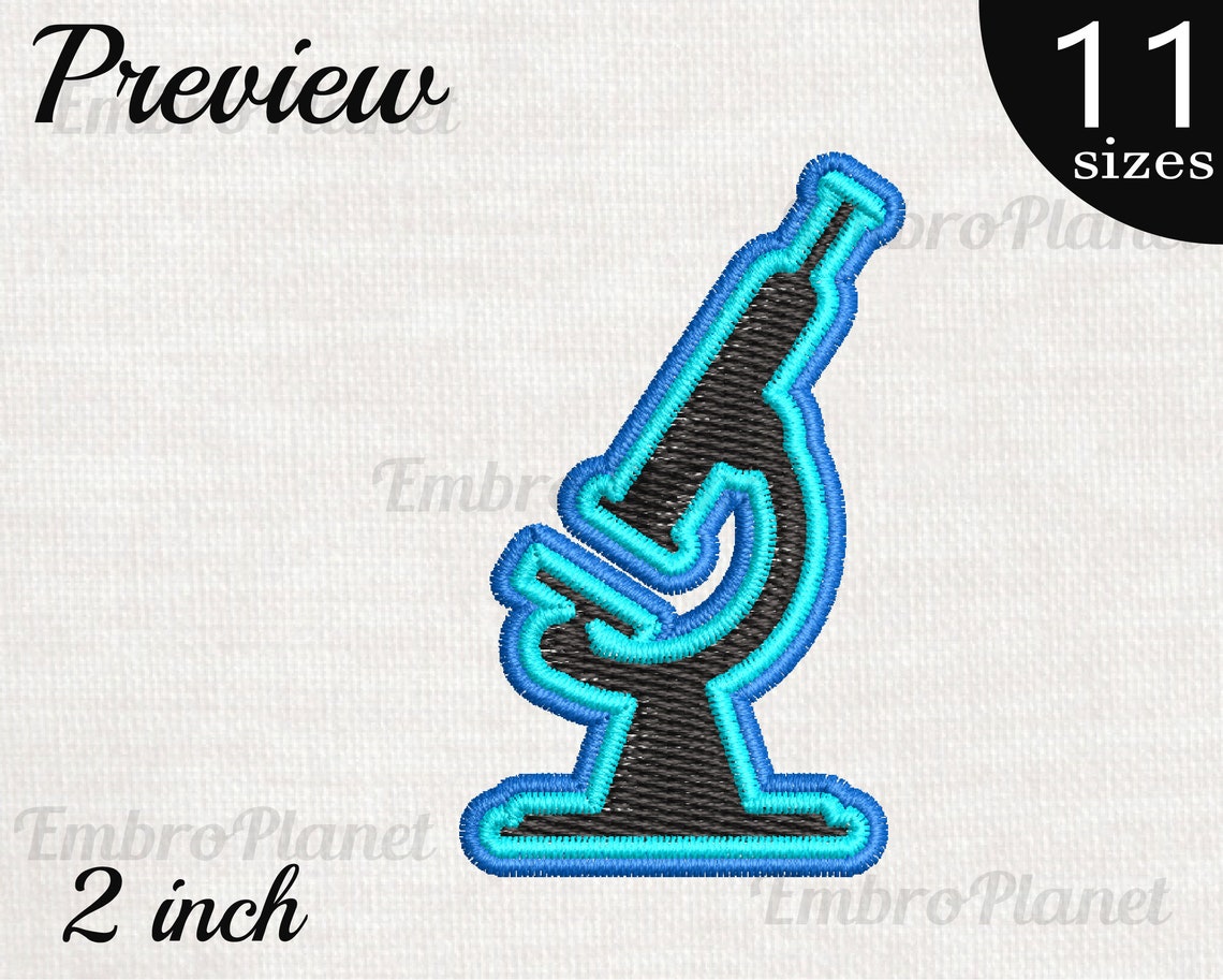 Microscope Design for Embroidery Machine Instant Download | Etsy