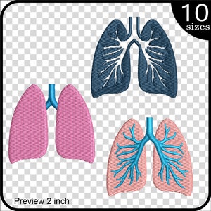Lungs - Designs for Embroidery Machine Instant Download Digital ...