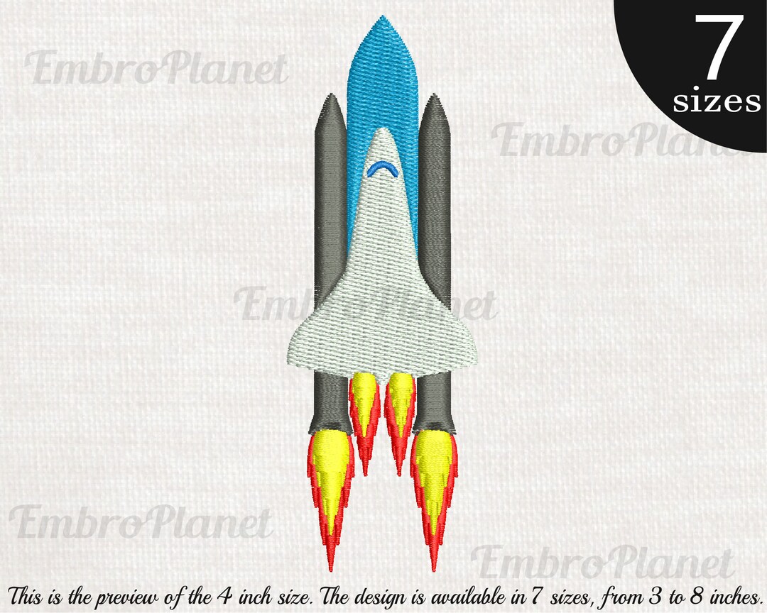Spaceship - Design for Embroidery Machine Instant Download Digital File ...