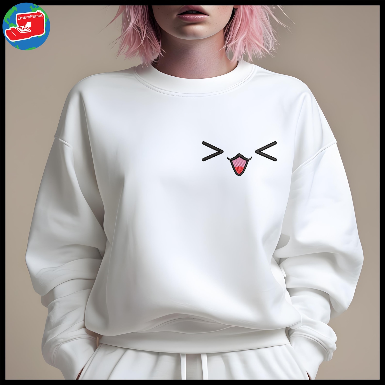 Kawaii Face Embroidery Designs - Cute Japanese Stitch Files (digital ...