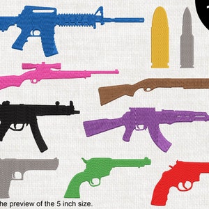 Guns - Designs for Embroidery Machine Instant Download Digital File ...