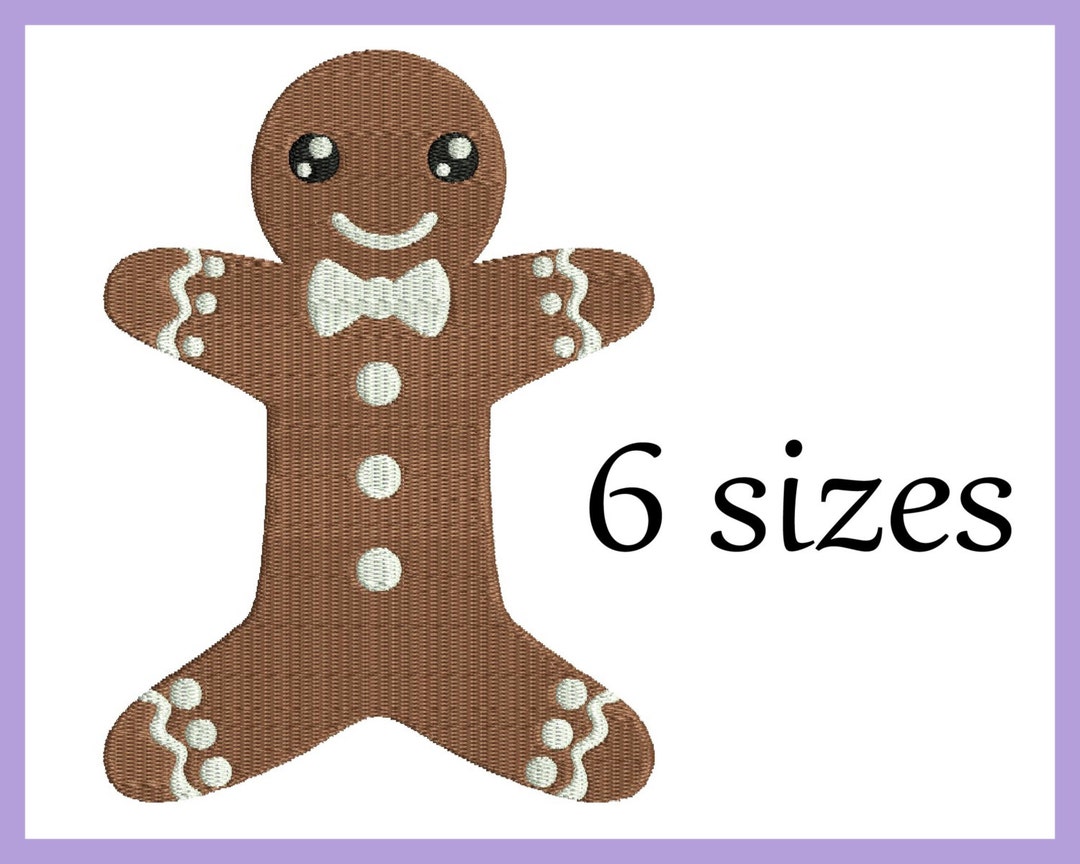 Gingerbread Man Embroidery Design: Christmas Cookie Graphic (digital ...