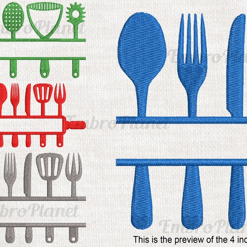 Split Kitchen Designs for Embroidery Machine Instant - Etsy