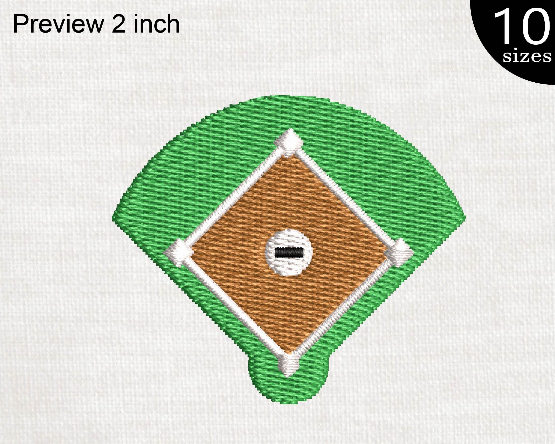 Baseball Field Design for Embroidery Machine Instant - Etsy