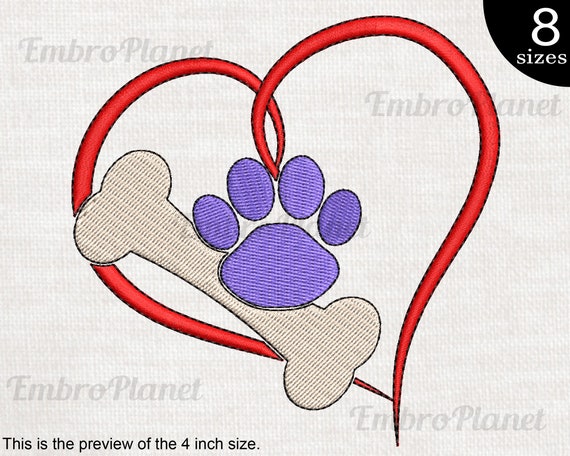 Love My Dog Design for Embroidery Machine Instant Download | Etsy