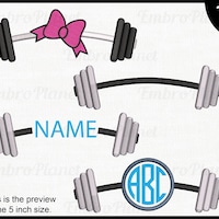 Girl Lifting Weights Body Builder EMBROIDERY DESIGN FILE - Instant ...