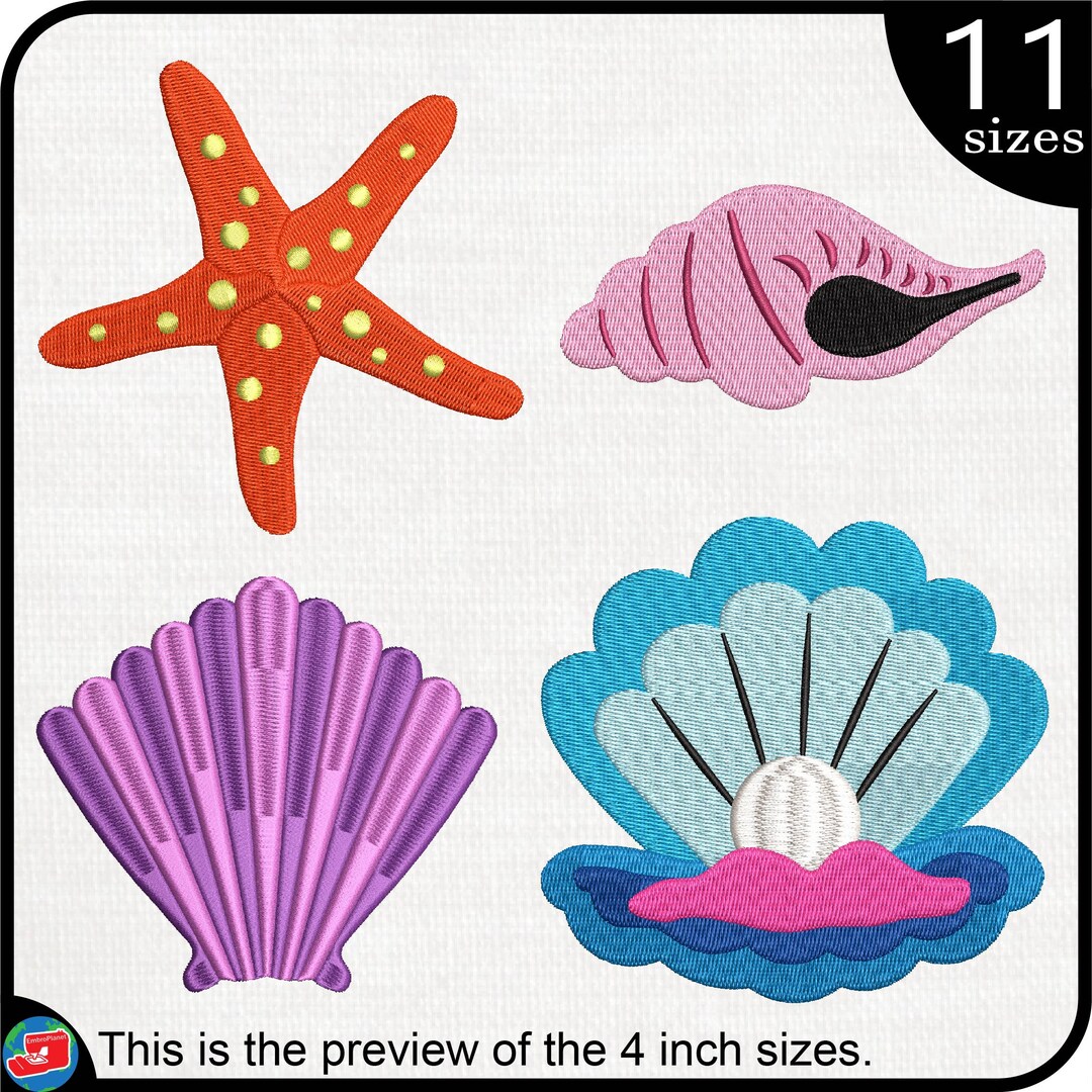 Sea Life - Designs for Embroidery Machine Instant Download Digital ...