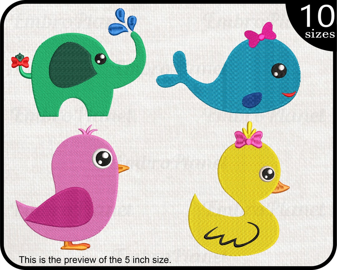 Baby Animals - Designs for Embroidery Machine Instant Download Digital ...