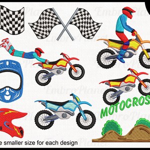 Motocross Embroidery Designs: Files for Embroidery Machine Moto Cross ...