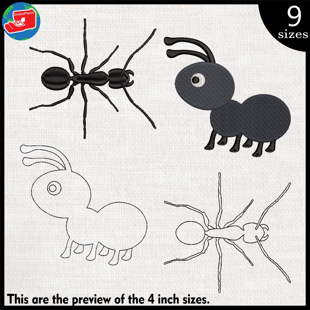 Ants - Designs for Embroidery Machine Instant Download Digital ...