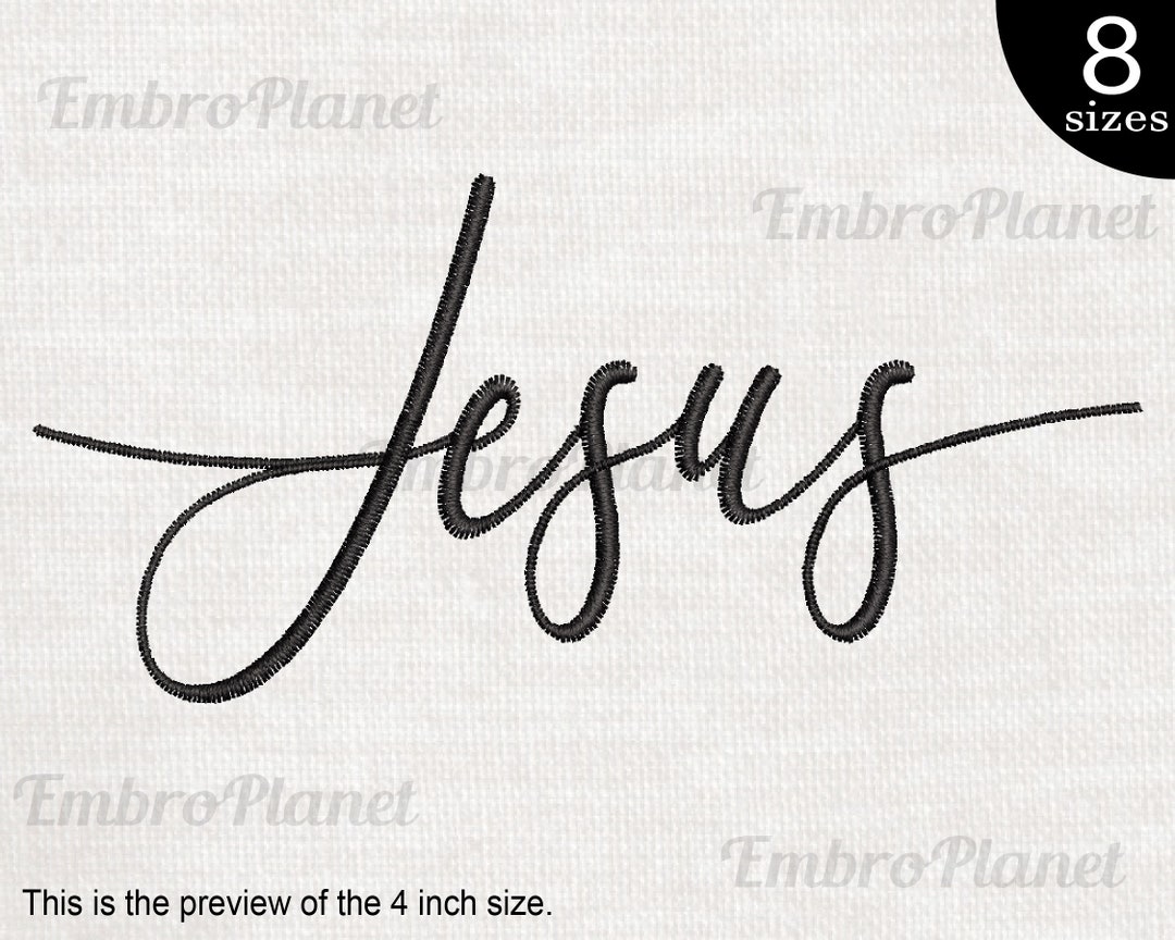 Jesus - Design for Embroidery Machine Instant Download Digital File ...