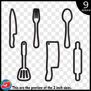 Kitchen Utensils - Designs for Embroidery Machine Instant Download ...