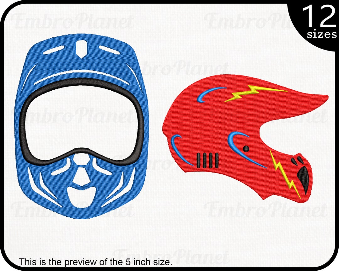 Motocross Helmets - Designs for Embroidery Machine Instant Download ...