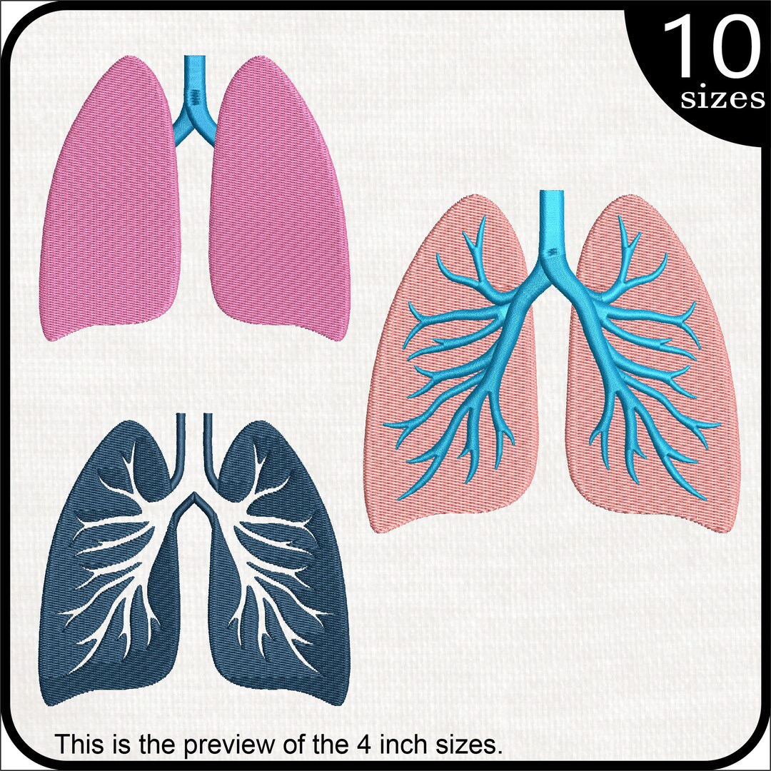 Lungs - Designs for Embroidery Machine Instant Download Digital ...