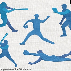Baseball Players Designs for Embroidery Machine Instant - Etsy