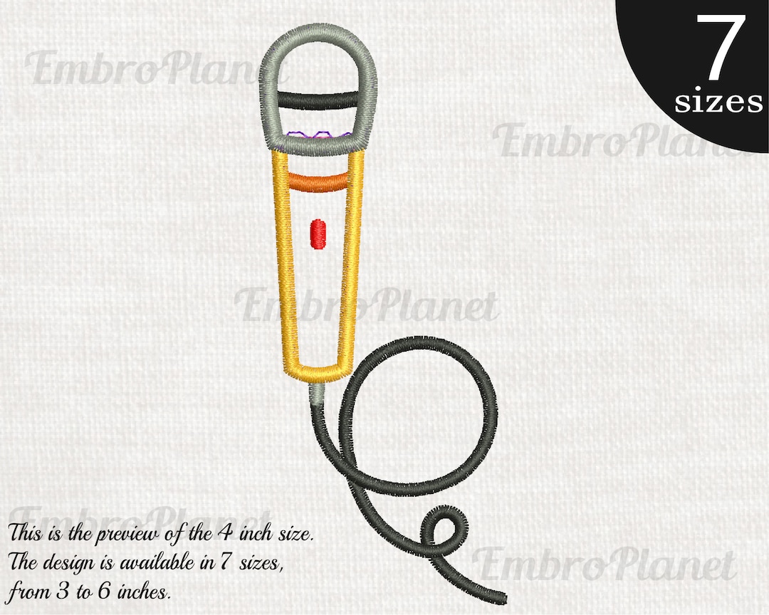 Applique Microphine - Design for Embroidery Machine Instant Download ...