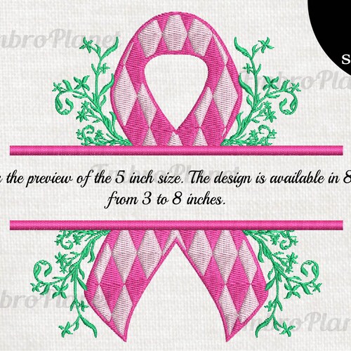 Cancer Ribbon Machine Embroidery Design Fill Stitch Design - Etsy