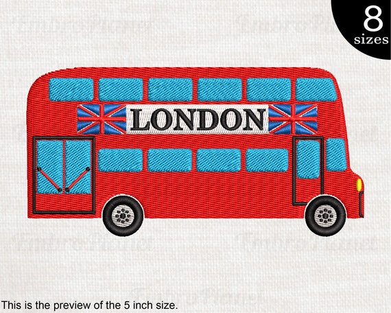 UK Bus Designs for Embroidery Machine Instant Download - Etsy