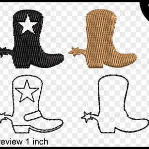 Cowboy Boots - Designs for Embroidery Machine Instant Download Digital ...