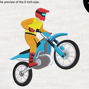 Motocross Biker Design for Embroidery Machine Instant Download Digital ...