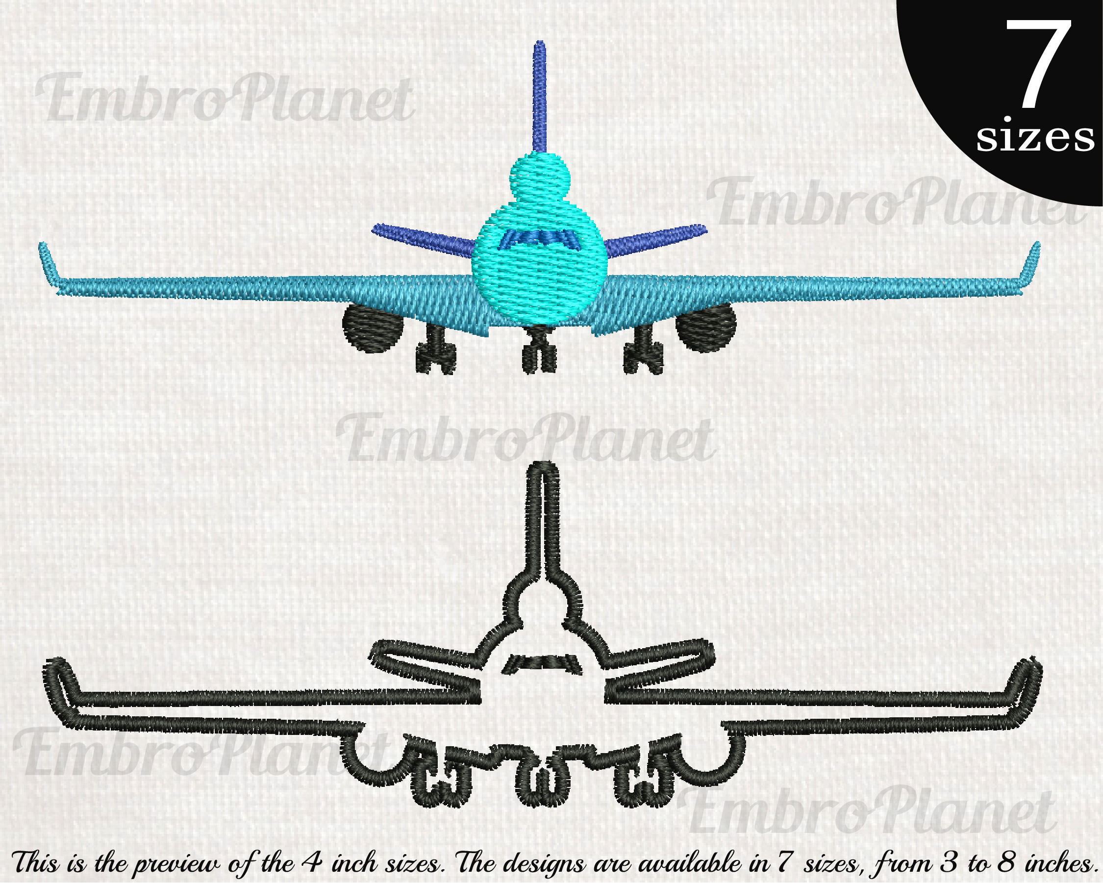 Airplane Designs for embroidery machine Instant Download | Etsy