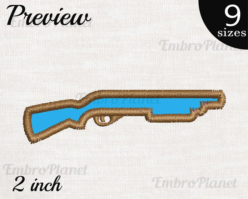 Shotgun Applique Embroidery Design – Instant Download (9 Sizes) - Etsy