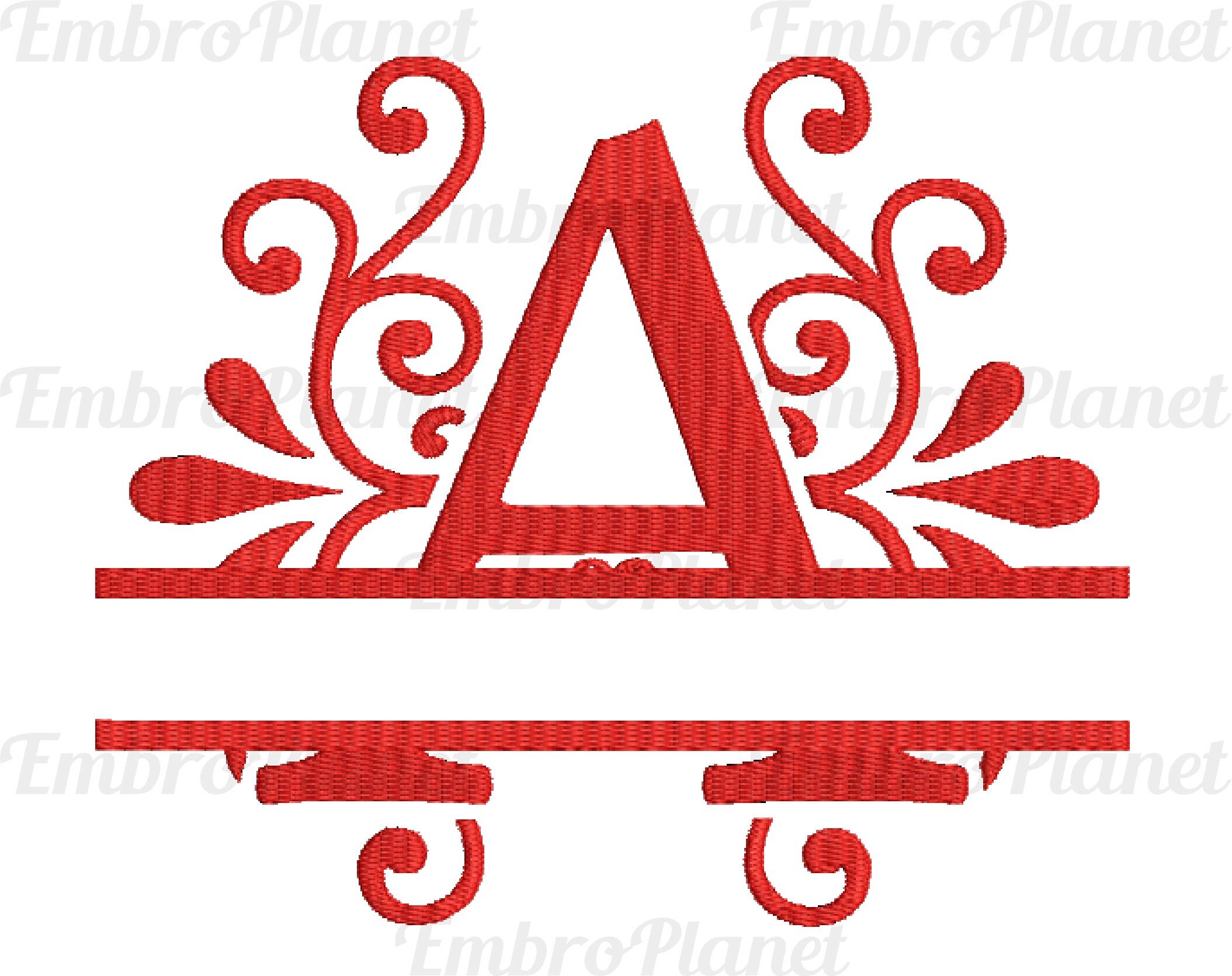 Split Full Alphabet Vintage Regal V2 Designs for Embroidery | Etsy