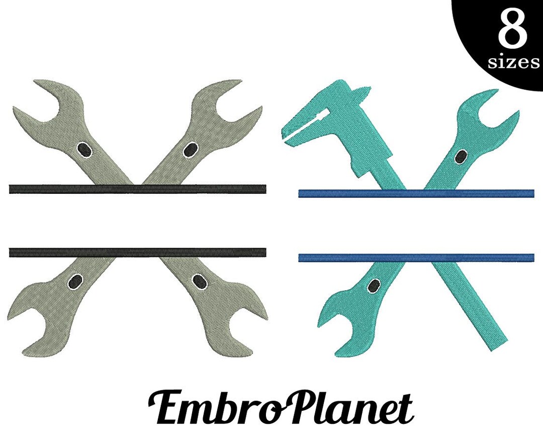 Split Mechanical Tools Designs for Embroidery Machine Instant Download ...