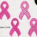 Breast Cancer Ribbons - Design for Embroidery Machine Digital Graphic ...