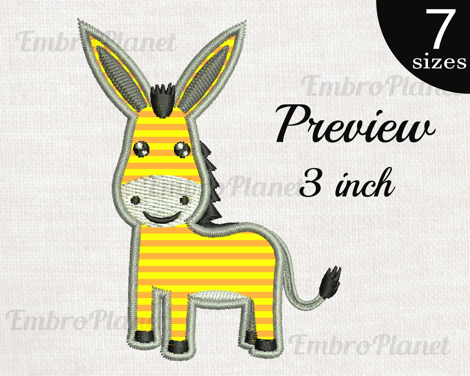 Donkey Applique Embroidery Design – Farm Animal (digital File) - Etsy