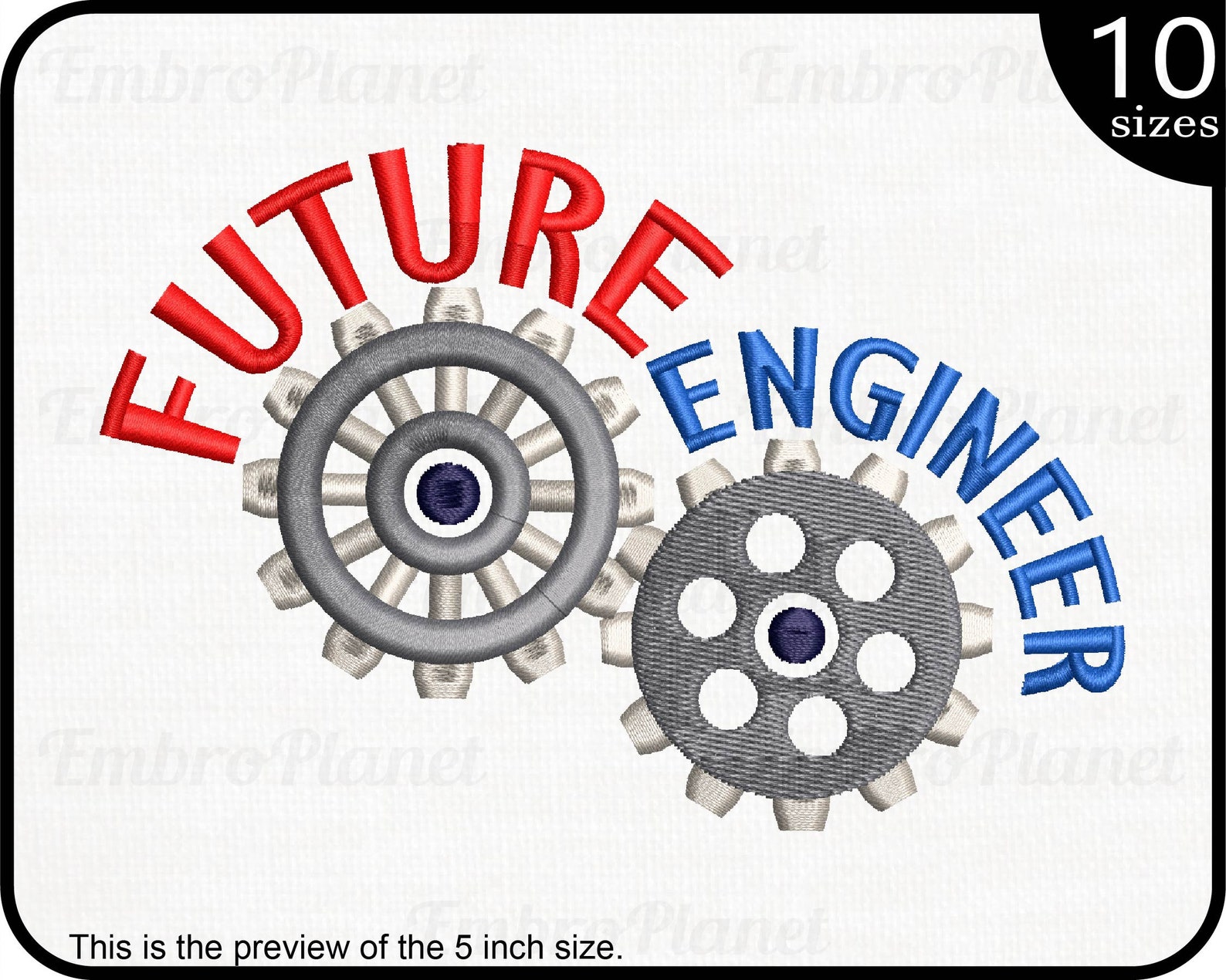 Future Engineer Gears Design for Embroidery Machine Instant - Etsy