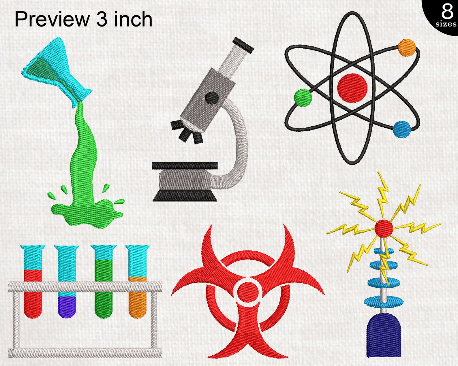 Laboratory Designs for Embroidery Machine Instant Download - Etsy