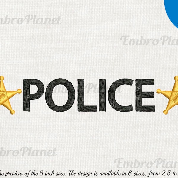 Police Embroidery - Etsy