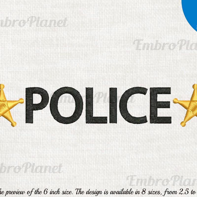 Police Embroidery - Etsy