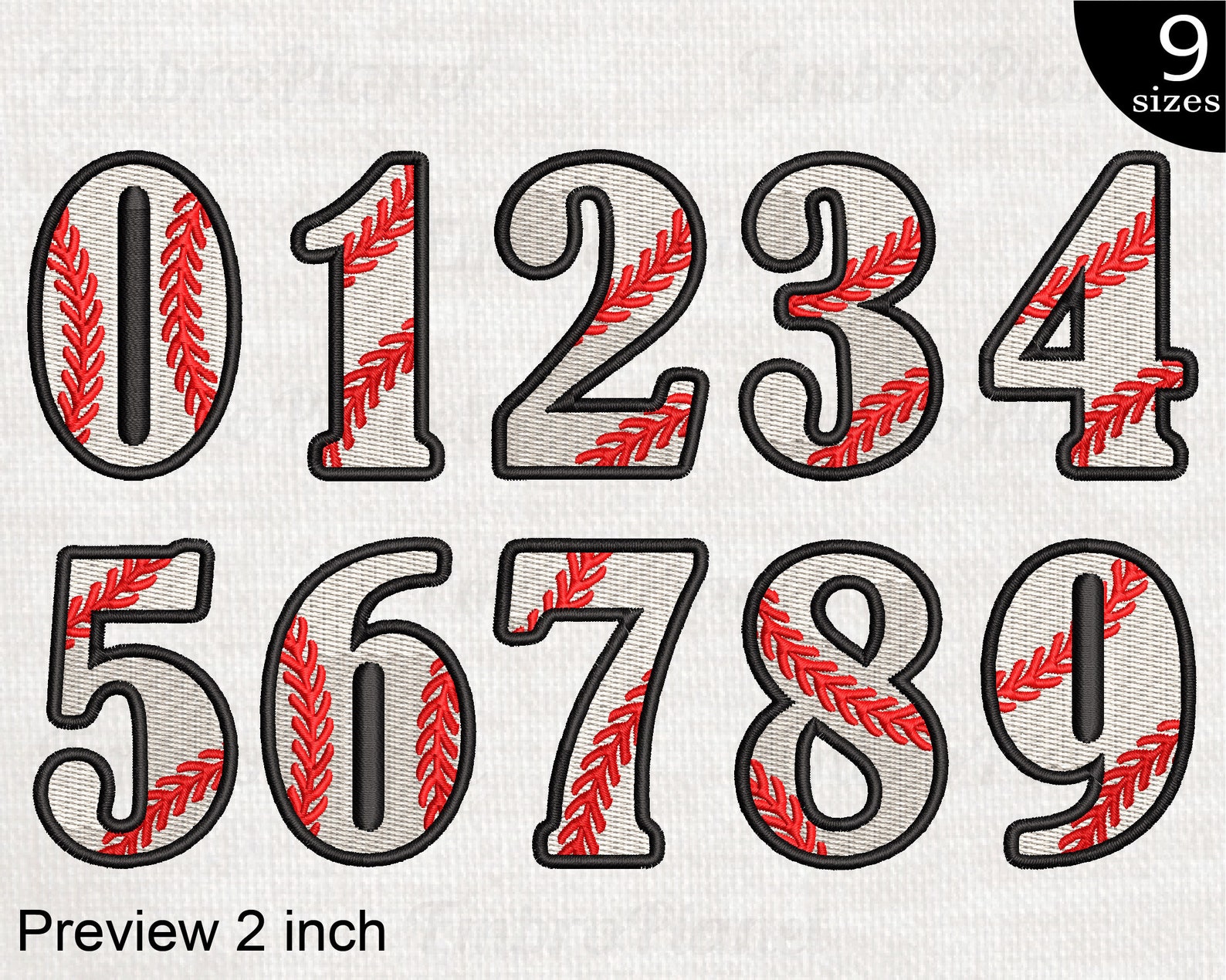Baseball and Softball Numbers Designs for Embroidery Machine - Etsy
