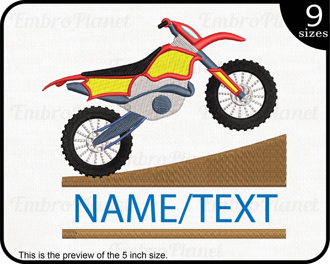 Split Motocross Bike- Design for Embroidery Machine Instant Download ...