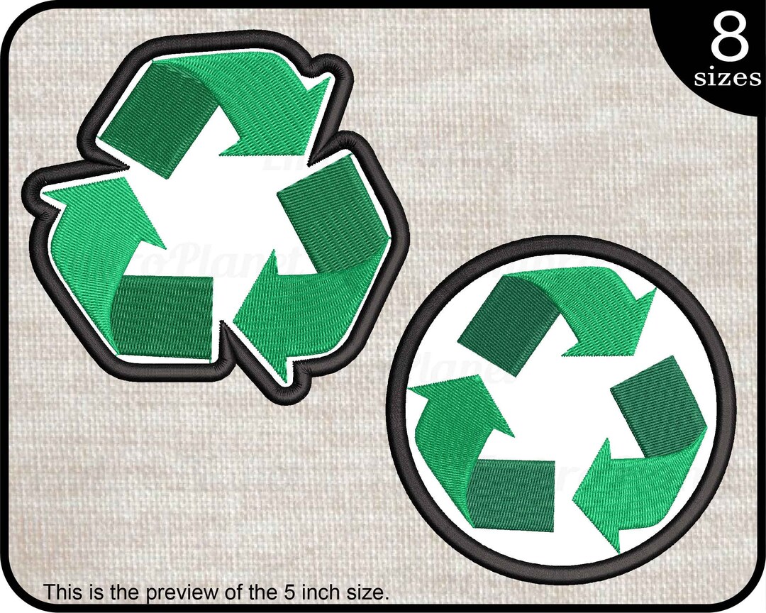 Recycling Sign Outline Applique or Patch - Designs for Embroidery ...