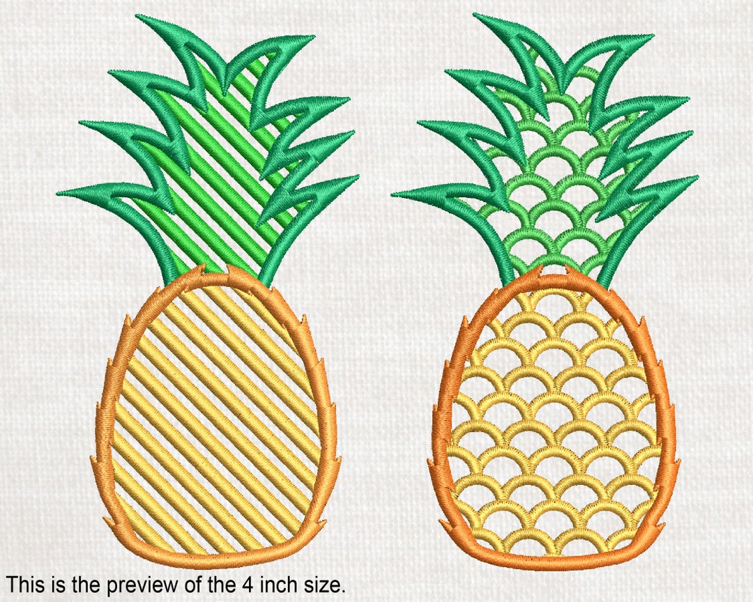 Pattern Pineapples - Designs for Embroidery Machine Instant Download ...