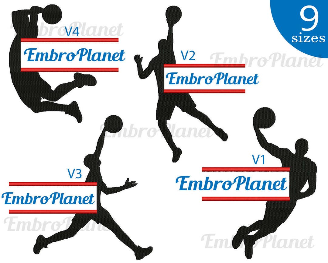 Split Basketball Players - Designs for Embroidery Machine Instant ...