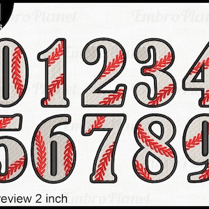 Baseball Softball Numbers Embroidery Designs – Sports Stitch (digital ...