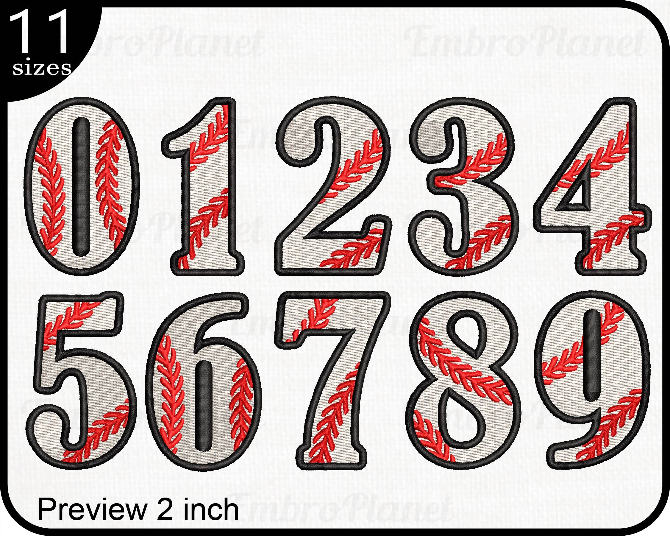 Baseball Softball Numbers Embroidery Designs – Sports Stitch (digital ...