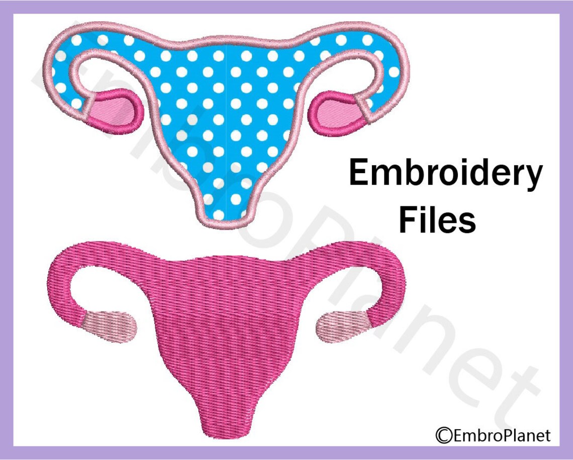 Uterus Designs for Embroidery Machine Digital Graphic File | Etsy