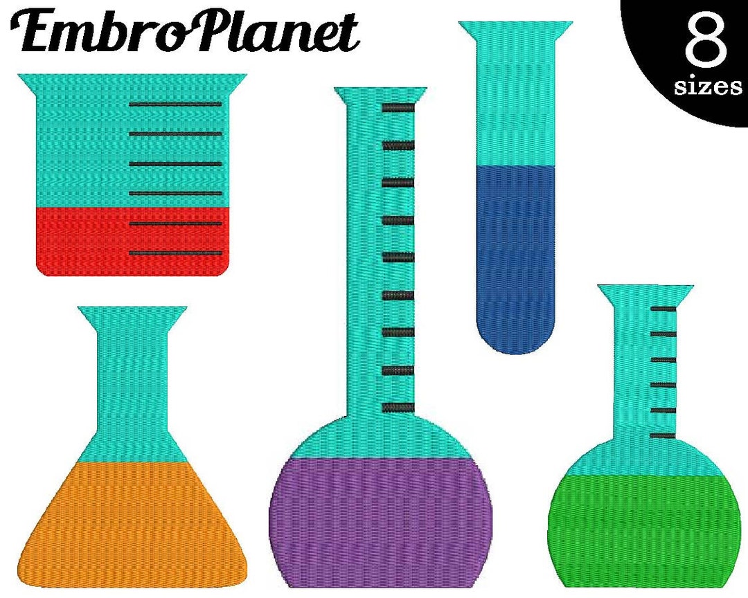 Laboratory Tubes - Designs for Embroidery Machine Instant Download ...