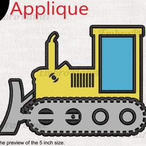 Bulldozer Embroidery - Etsy